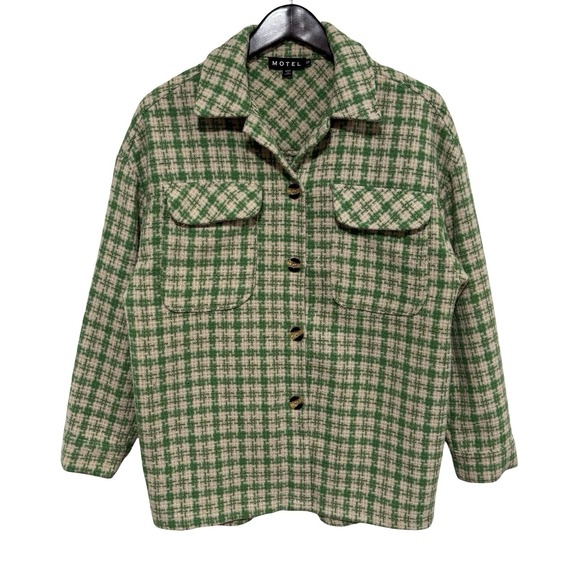 Motel Rocks | Jackets & Coats | Motel Rocks Womens Tweed Coat Green ...